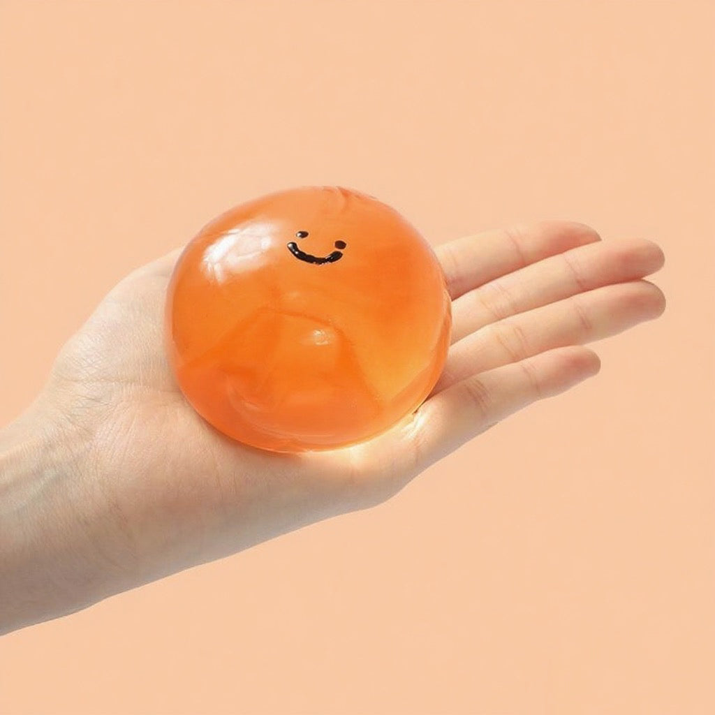 100g Crystal Orange Smile Face Magic Ball Taba Squishy – FUFUSQUISHY