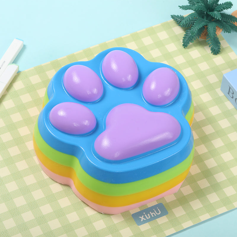 2100g Blue Base Multicolor Paw Taba Squishy – FUFUSQUISHY