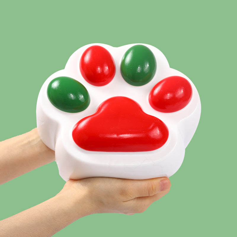 2100g Red & Green Christmas Paw Taba Squishy – FUFUSQUISHY