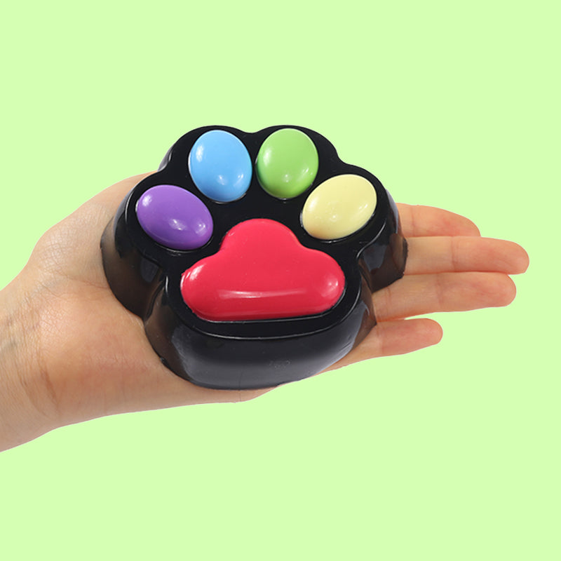 230g Black Rainbow Cat Paw Taba Squishy – FUFUSQUISHY