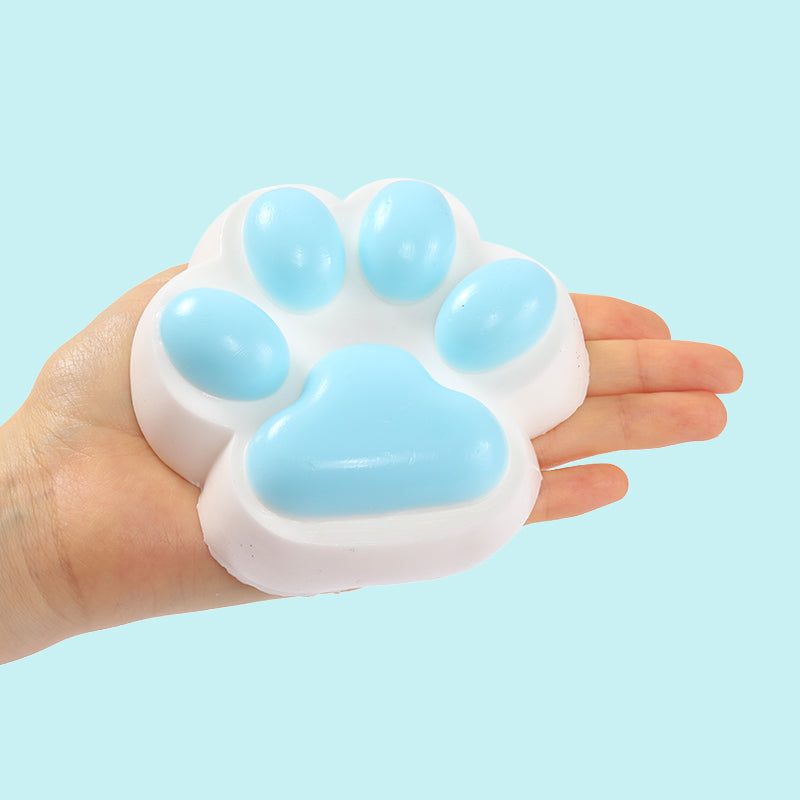 230g White Blue Cat Paw Taba Squishy – FUFUSQUISHY