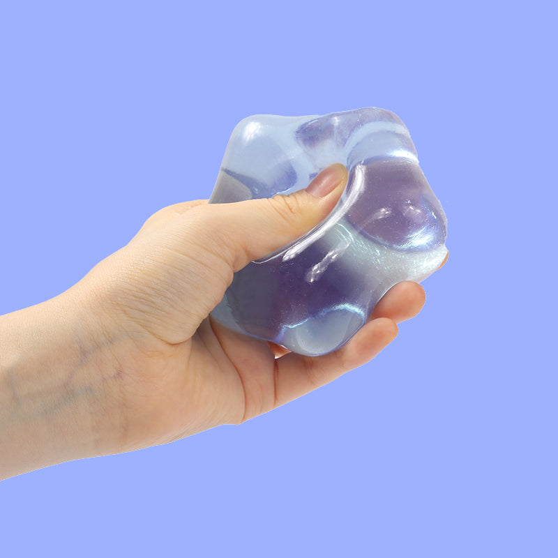 180g Crystal Blue Transparent Smiley Star Taba Squishy – FUFUSQUISHY