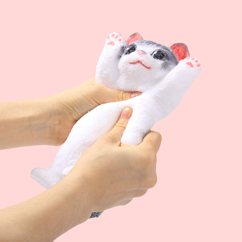 Gray Cheer Kitty Taba Squishy – FUFUSQUISHY