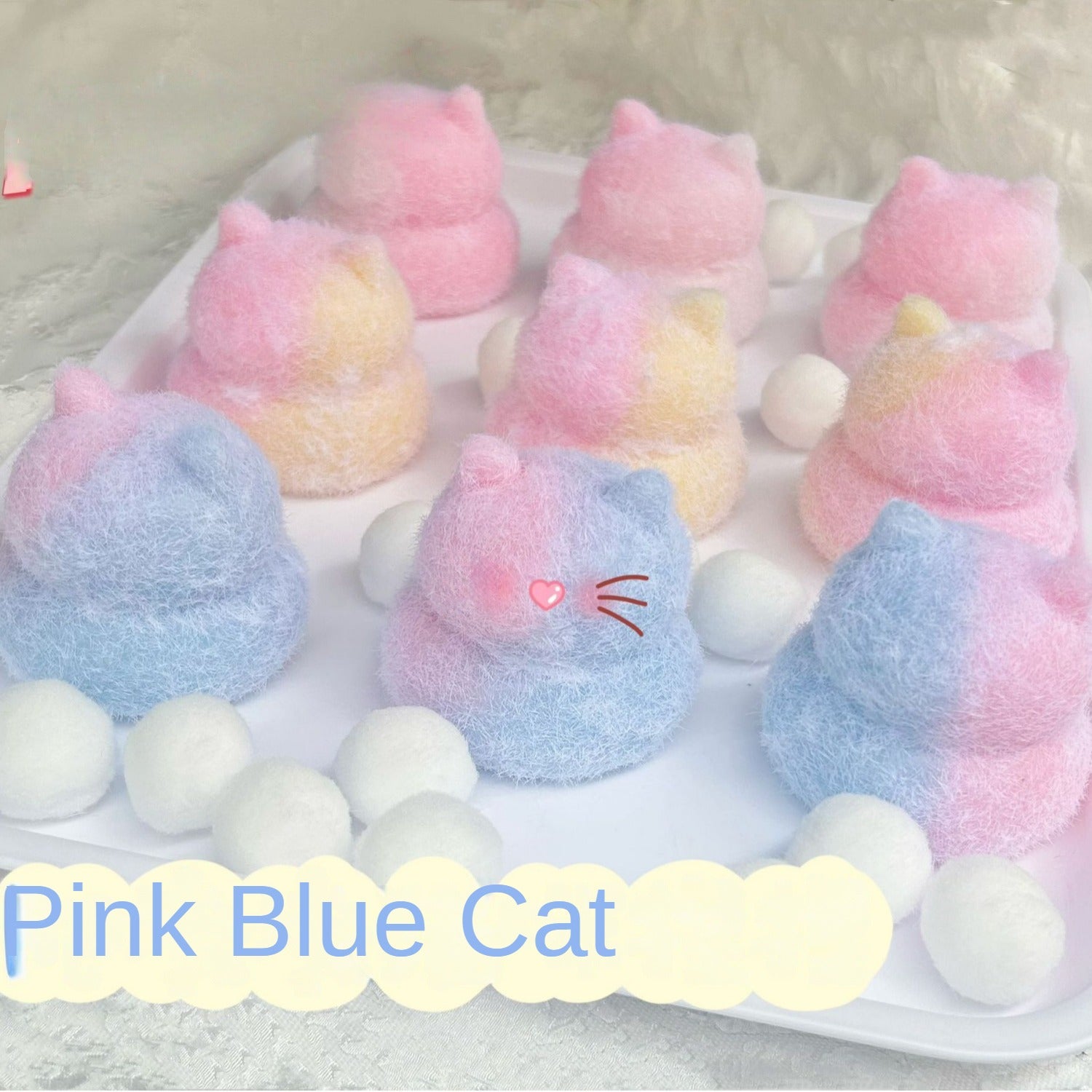 Pink Blue Fat Cat Squishy – FUFUSQUISHY