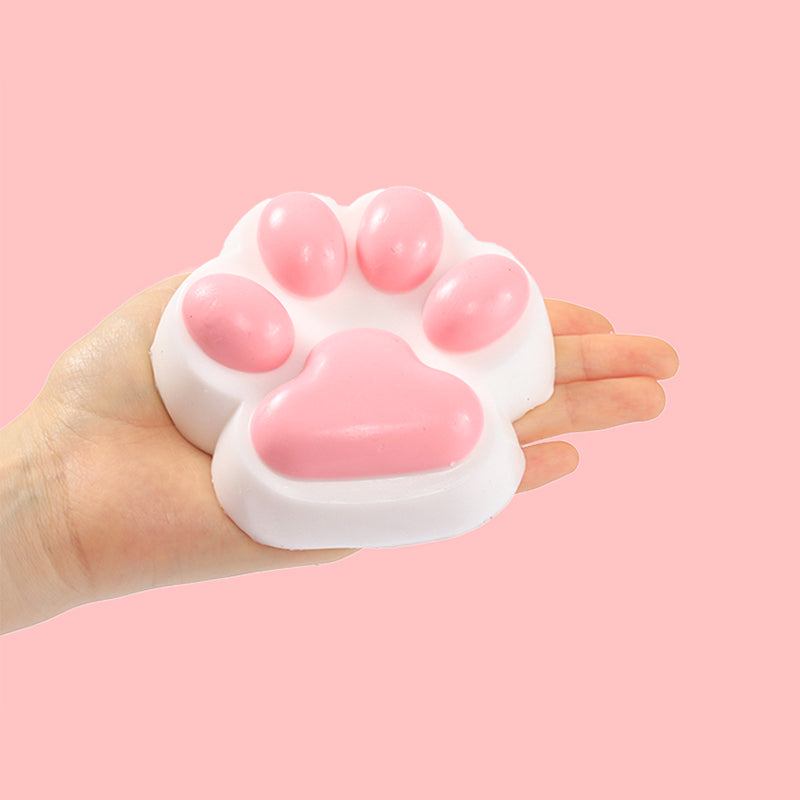 230g White Pink Cat Paw Taba Squishy – FUFUSQUISHY
