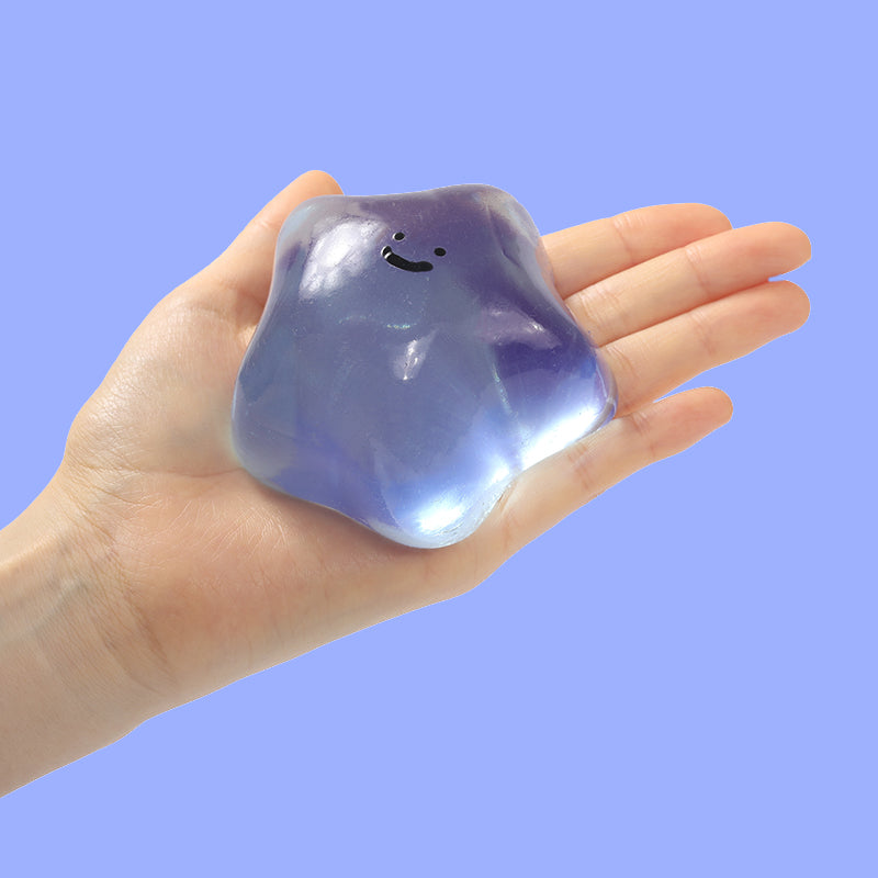 180g Crystal Blue Transparent Smiley Star Taba Squishy – FUFUSQUISHY