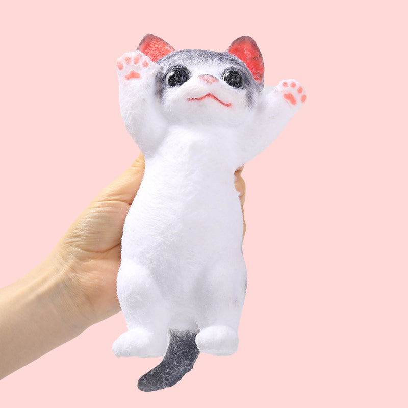 Gray Cheer Kitty Taba Squishy – FUFUSQUISHY