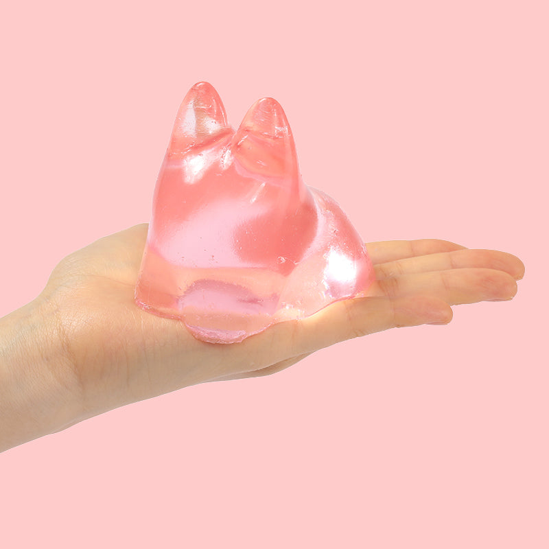 250g Crystal Pink Faceless Bunny Taba Squishy – FUFUSQUISHY