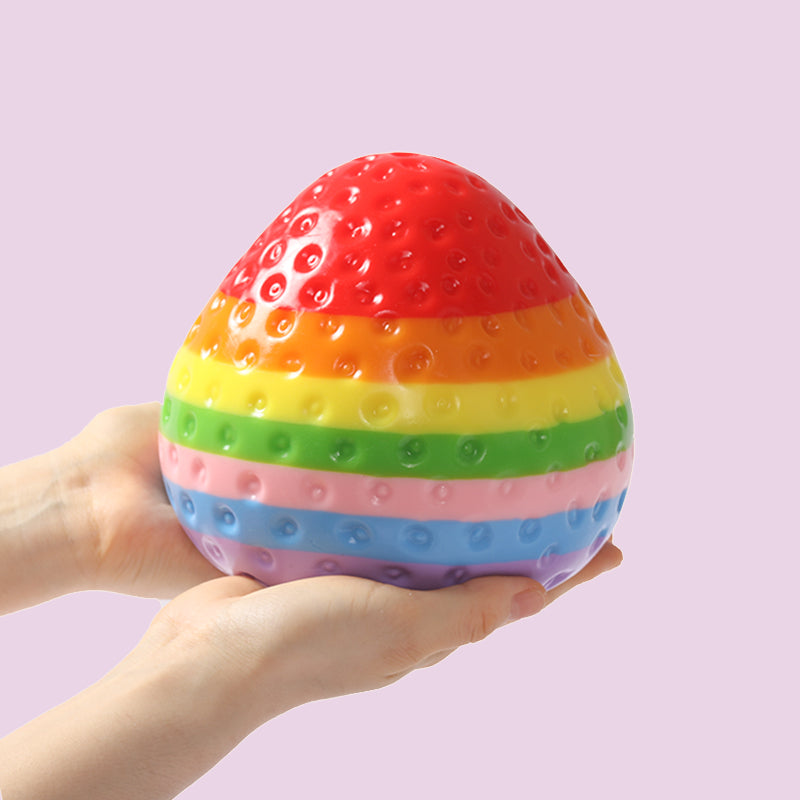 2100g Giant Rainbow Strawberry Taba Squishy – FUFUSQUISHY