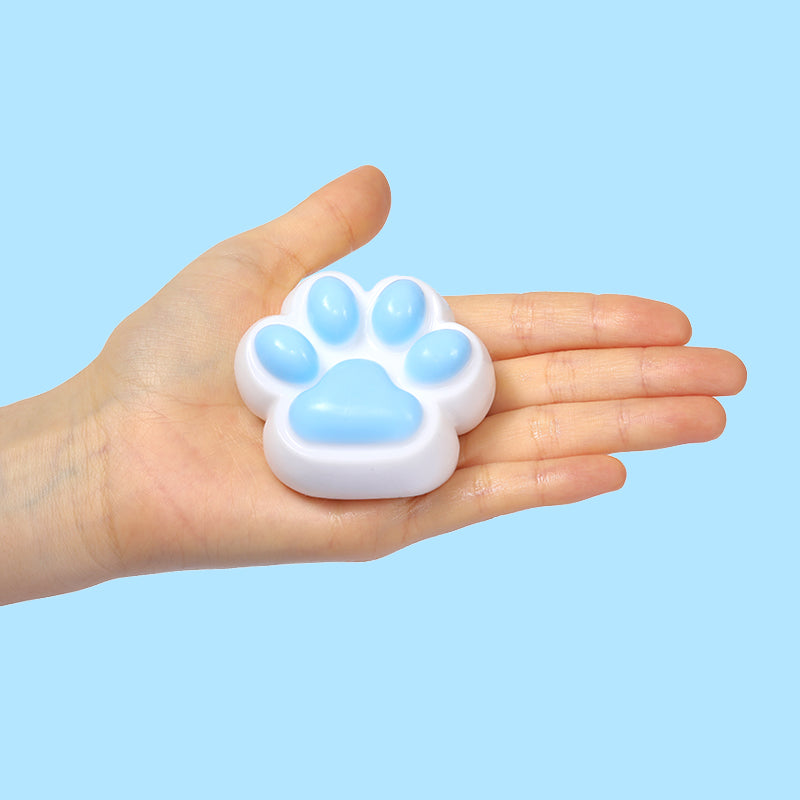 80g White-based Blue Cat Paw Taba Squishy – FUFUSQUISHY