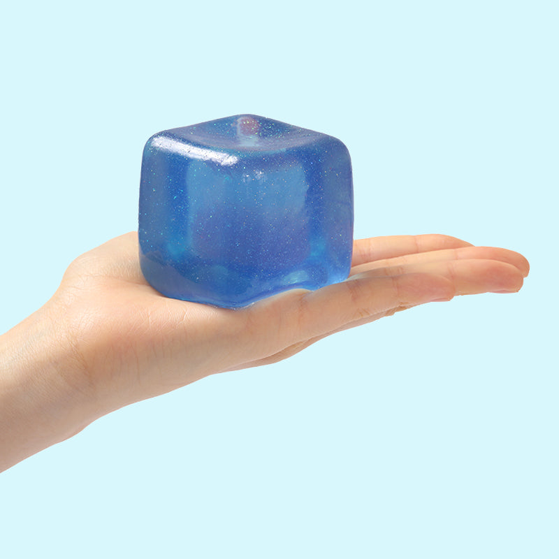 170g Crystal Sparkling Deep Blue Ice Cube Taba Squishy – FUFUSQUISHY