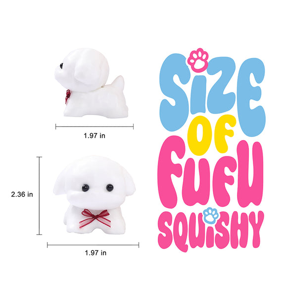 White Lovely Puppy Taba Squishy – FUFUSQUISHY