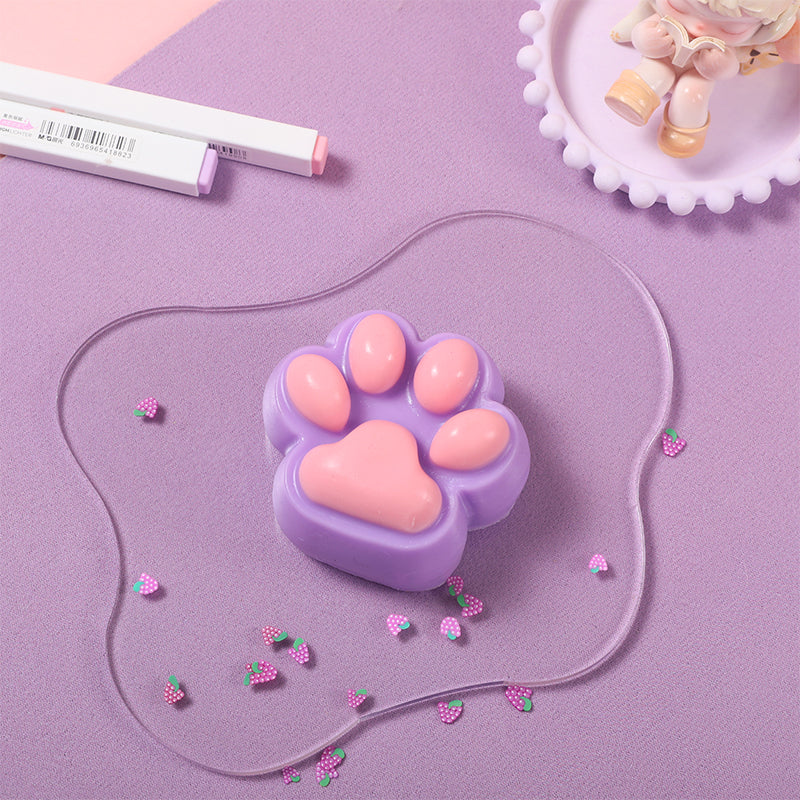 Purple Pink Cat Paw Taba Squishy – FUFUSQUISHY