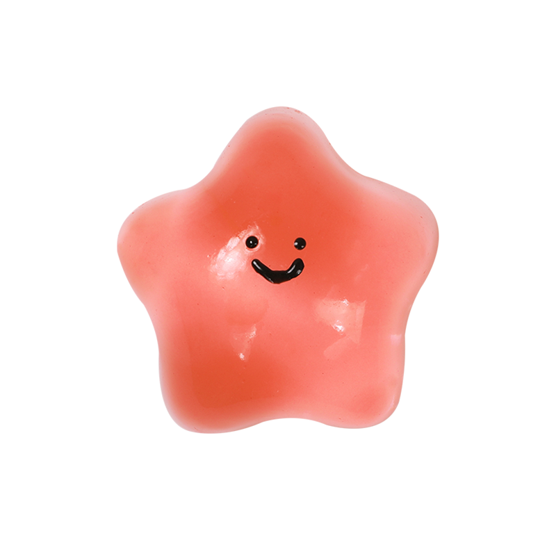 180g Crystal Pink Transparent Smiley Star Taba Squishy – FUFUSQUISHY