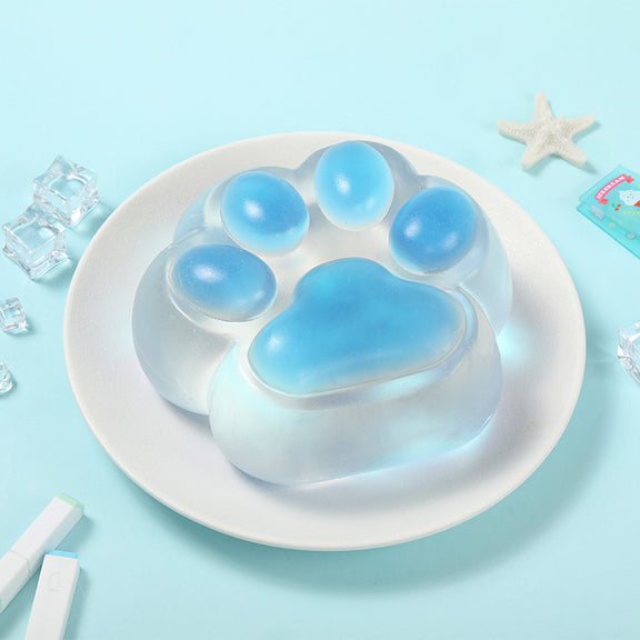 800g Super Transparent Blue Cat Paw Taba Squishy – FUFUSQUISHY