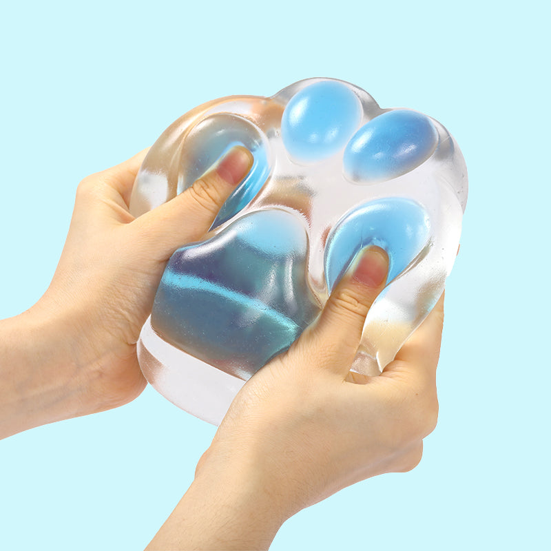 800g Super Transparent Blue Cat Paw Taba Squishy – FUFUSQUISHY