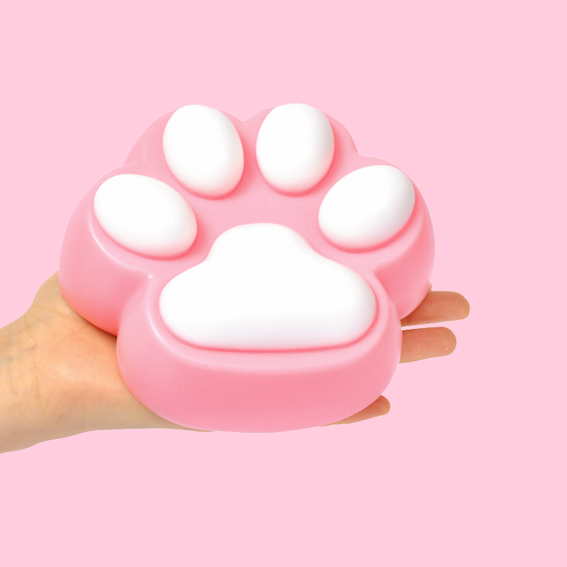 800g Super Large White Pink Cat Paw Taba Squishy – FUFUSQUISHY