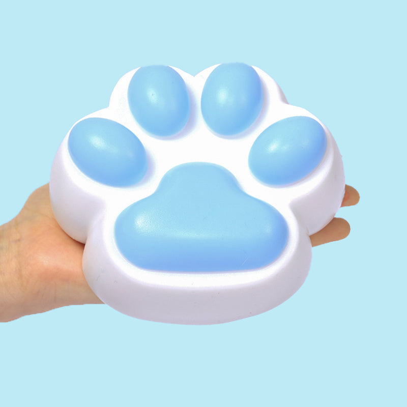 800g Super Large White Based Blue Paw Taba Squishy – FUFUSQUISHY