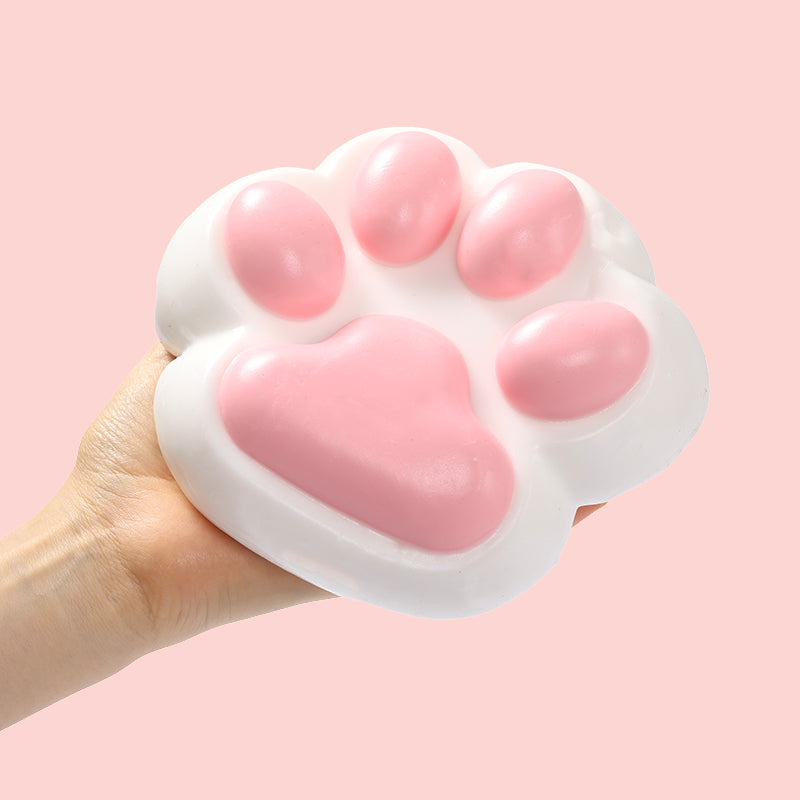 800g Super Large White Based Pink Paw Taba Squishy – FUFUSQUISHY