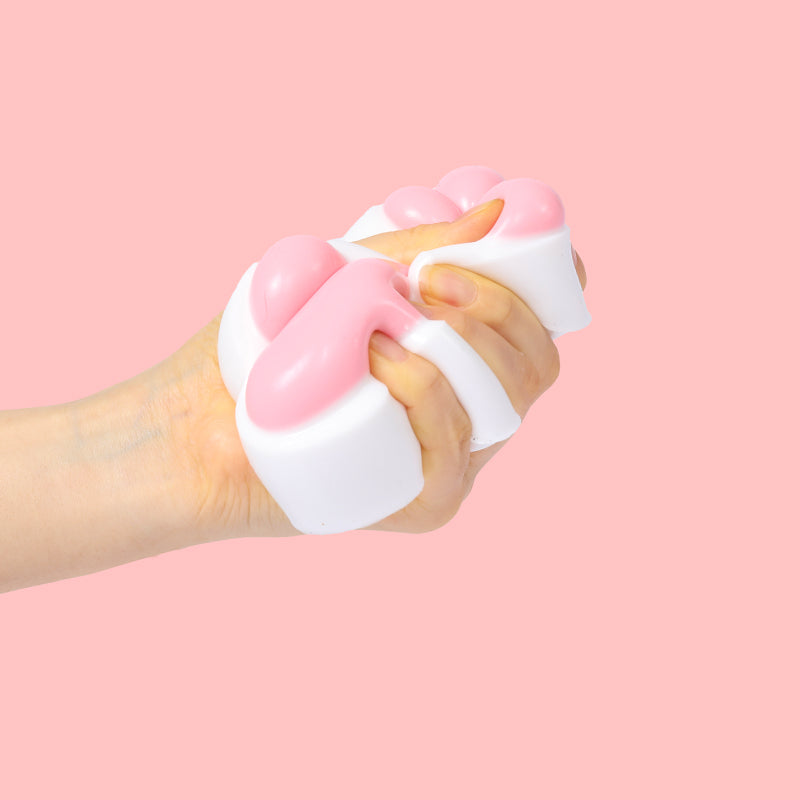 230g White Pink Cat Paw Taba Squishy – FUFUSQUISHY
