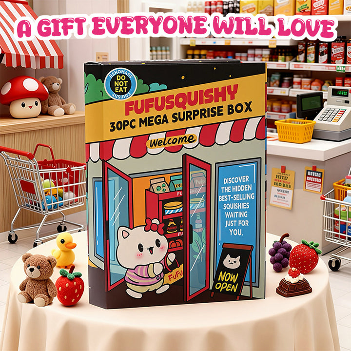 30pcs Random FUFUSQUISHY Surprise Squishy Pop Box