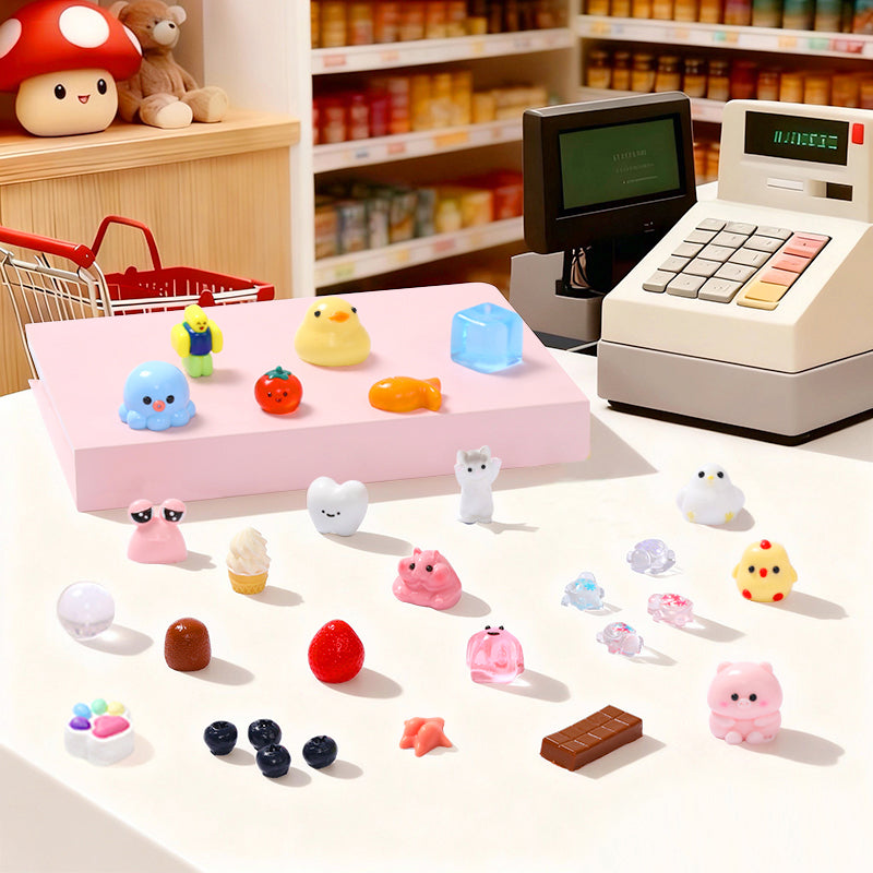 30pcs Random FUFUSQUISHY Surprise Squishy Pop Box