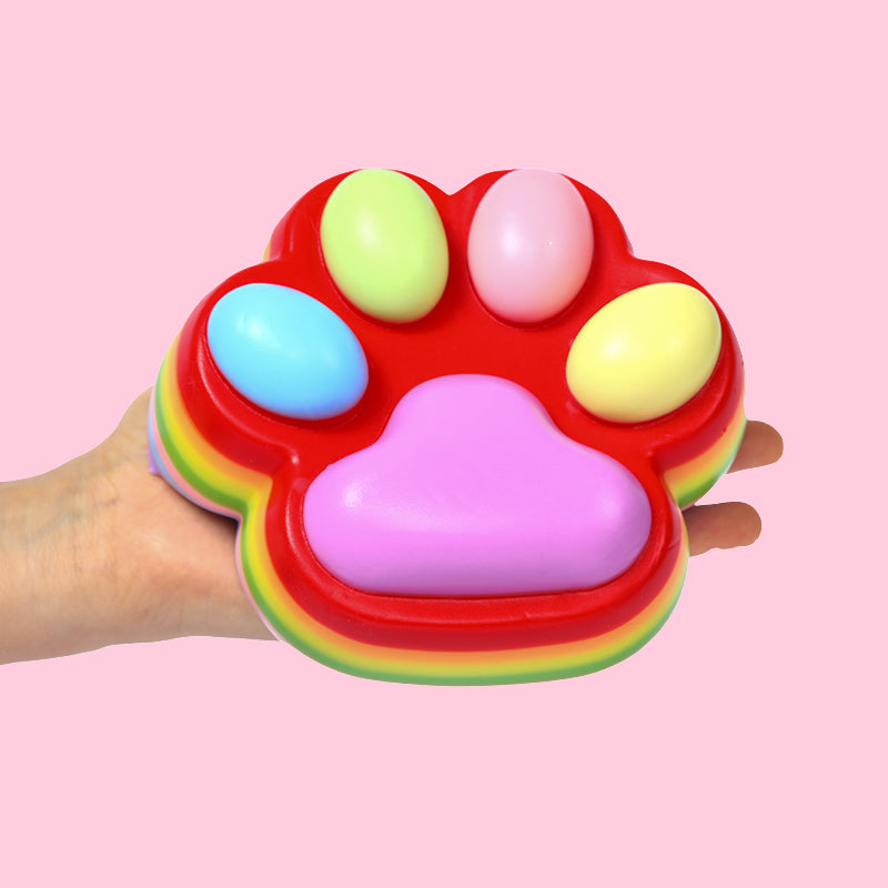 800g Super Large Red Based Multilayer Cat Paw Squishy – FUFUSQUISHY