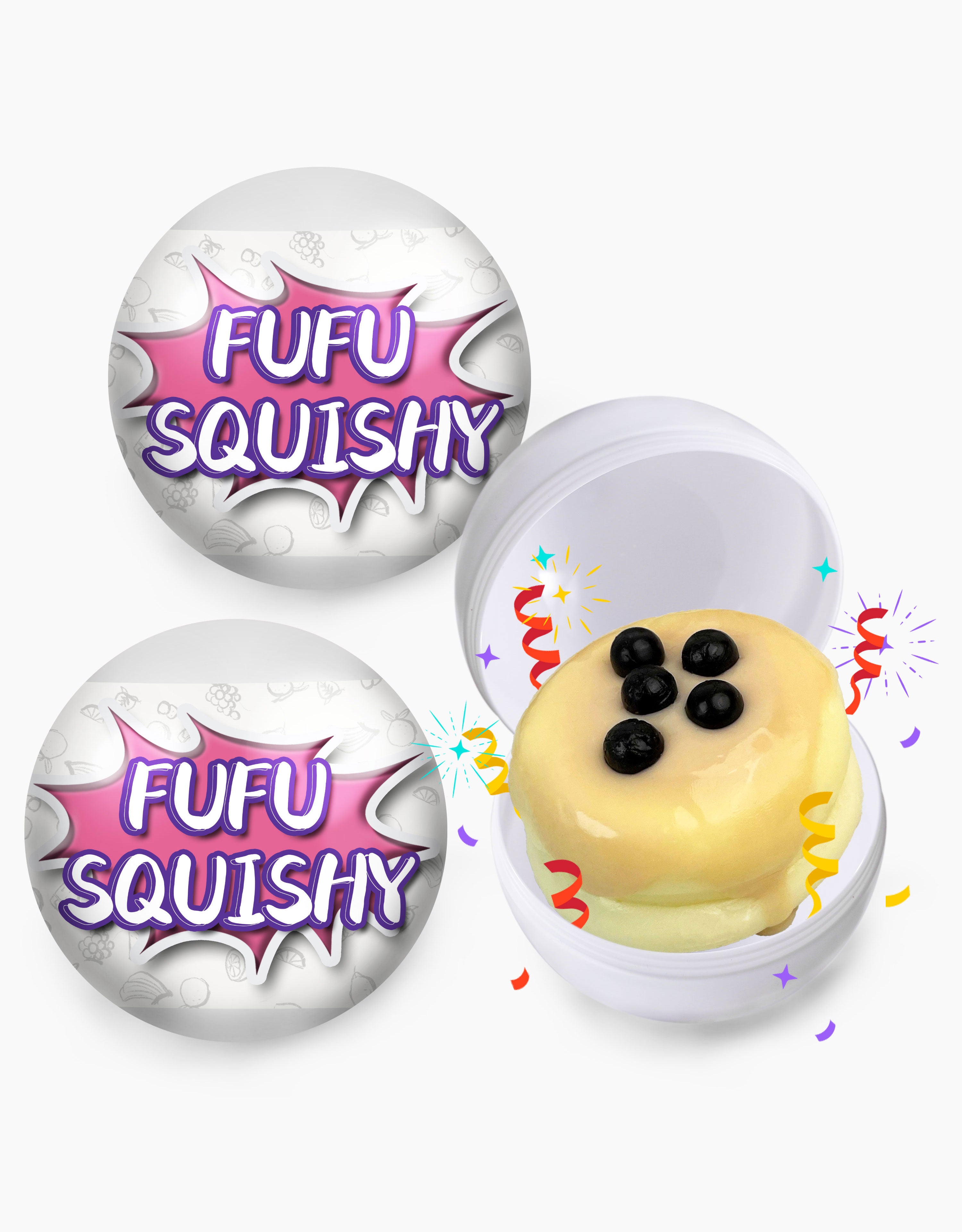 White Surprise Food Series Squishy Ball – FUFUSQUISHY