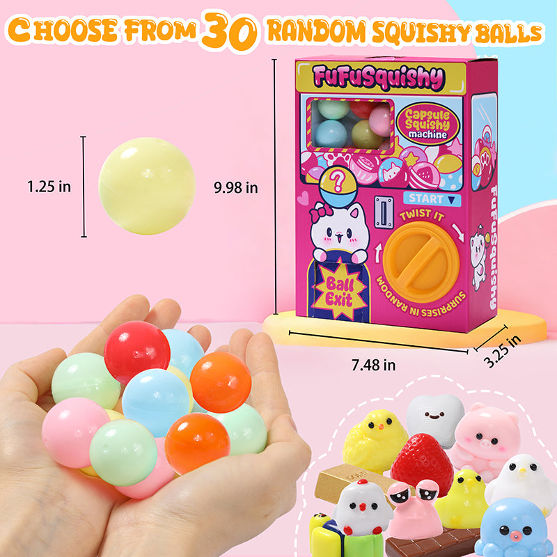 30pcs Squishy Capsule Machine Toy, Vending Machine Kids Toy – FUFUSQUISHY