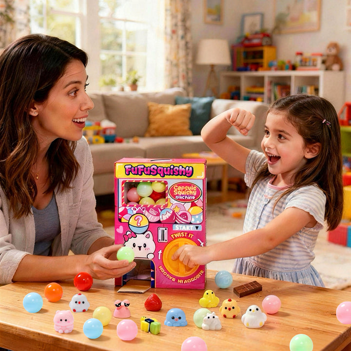 30pcs Squishy Capsule Machine Toy, Vending Machine Kids Toy – FUFUSQUISHY