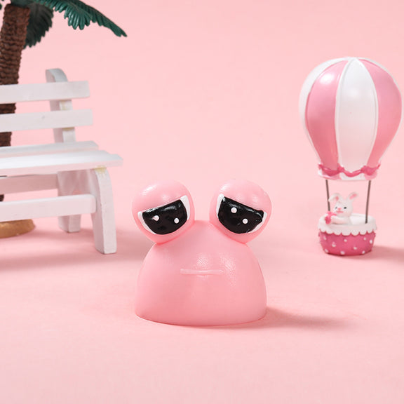 70g Pink Sad Frog Pou Taba Squishy – FUFUSQUISHY
