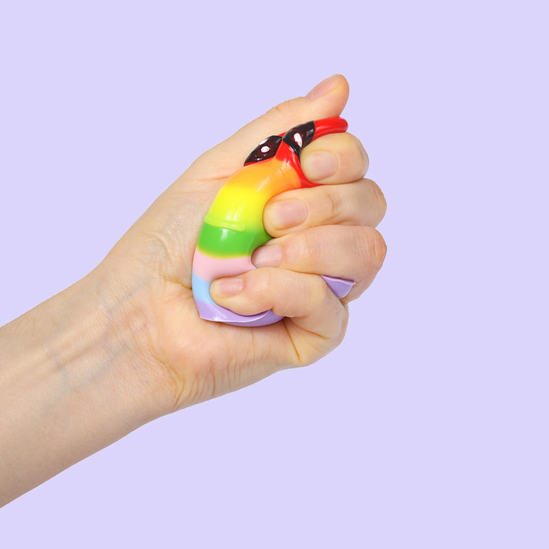70g Rainbow Sad Frog Pou Taba Squishy – FUFUSQUISHY