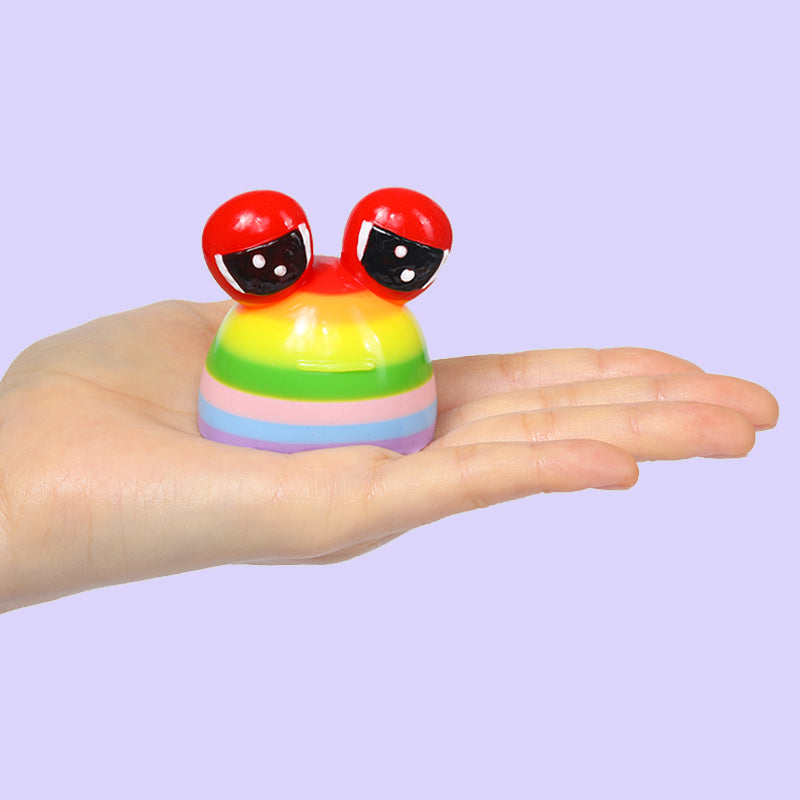 70g Rainbow Sad Frog Pou Taba Squishy – FUFUSQUISHY