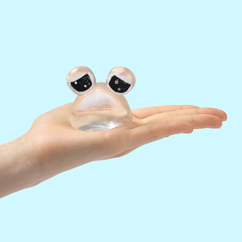 100g Crystal Sad Frog Pou Taba Squishy – FUFUSQUISHY