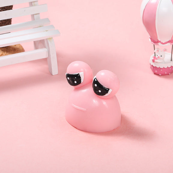 70g Pink Sad Frog Pou Taba Squishy – FUFUSQUISHY