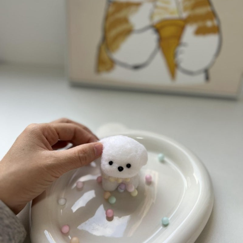 White Lovely Puppy Taba Squishy – FUFUSQUISHY